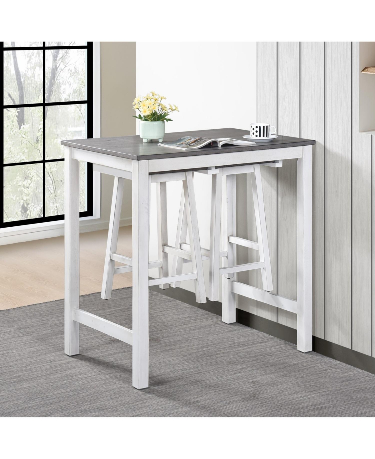 Click here for Streamdale 3 Pieces Counter Set Hanging Stool Easy... prices