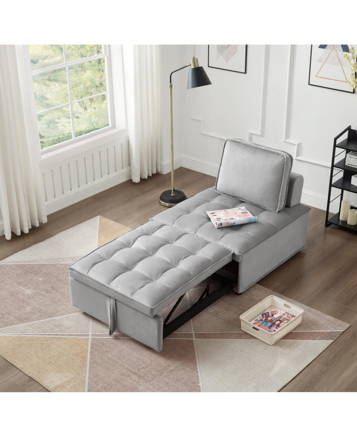 Click here for Streamdale Modern Velvet Convertible Sofa Bed with... prices