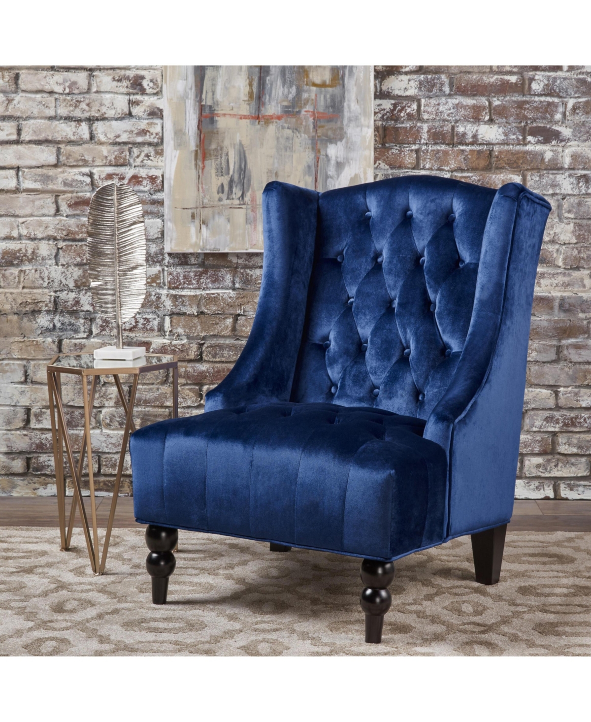 Click here for Streamdale Contemporary Wingback Chair with Diamon... prices