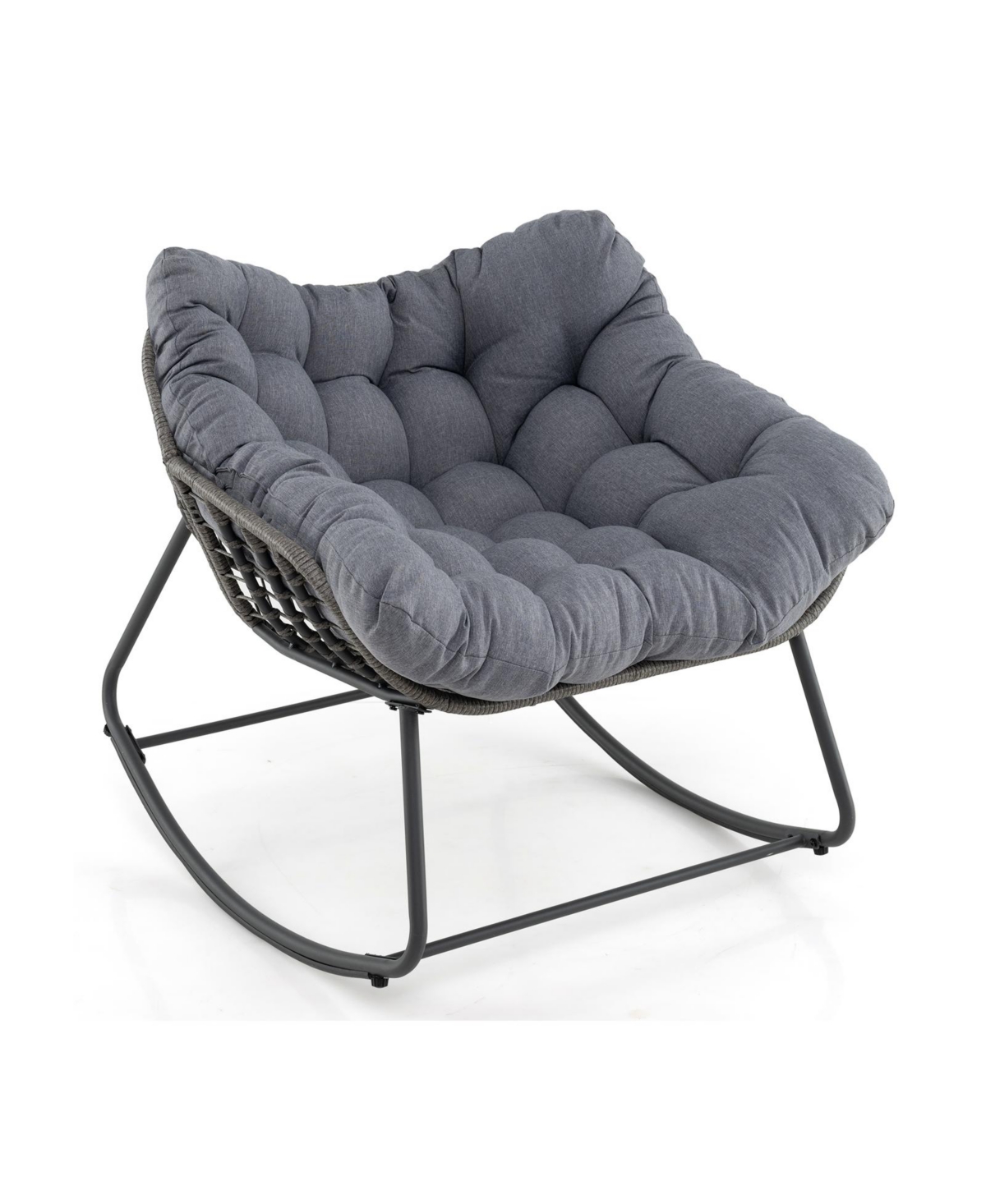 Click here for Outdoor Rocking Chair Oversized Patio Pe Wicker Eg... prices