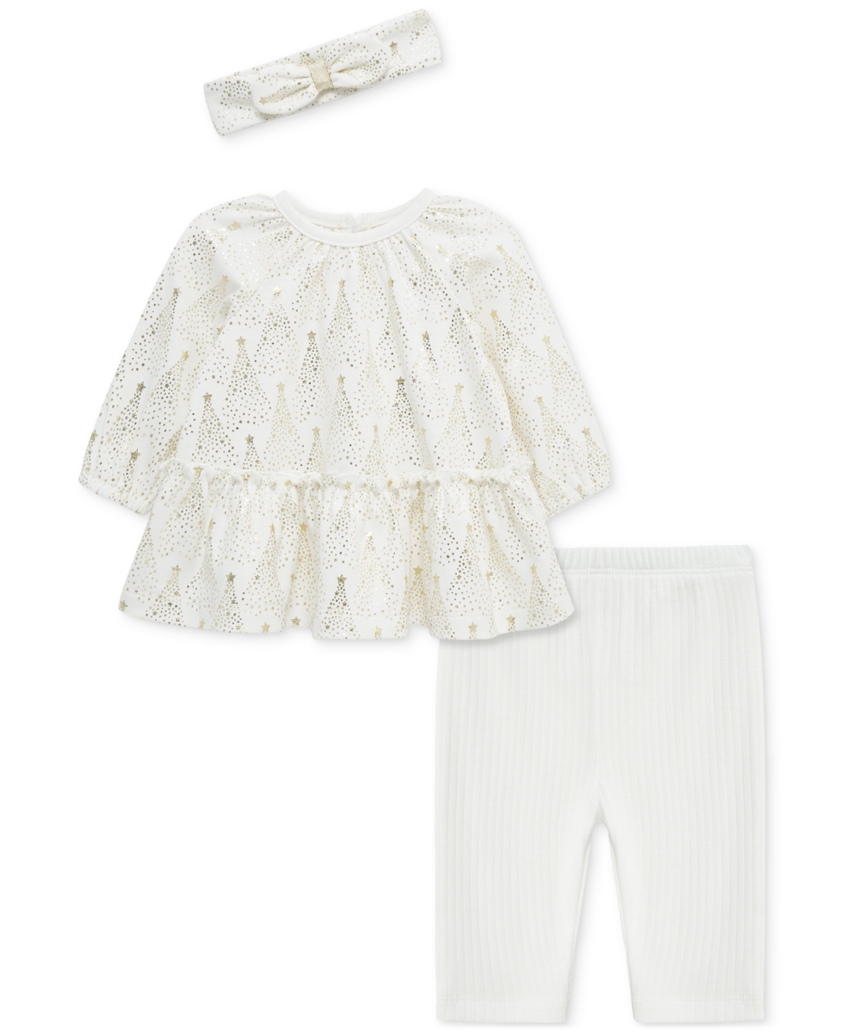 Click here for Little Me Baby Girls Cotton Trees Tunic  Headband... prices