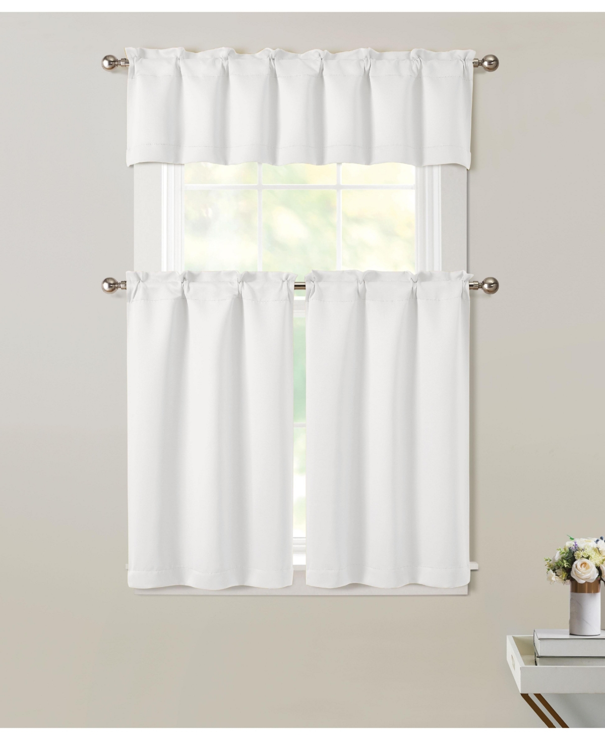 Click here for Kate Aurora 3 Piece Room Darkening Rod Pocket Cafe... prices