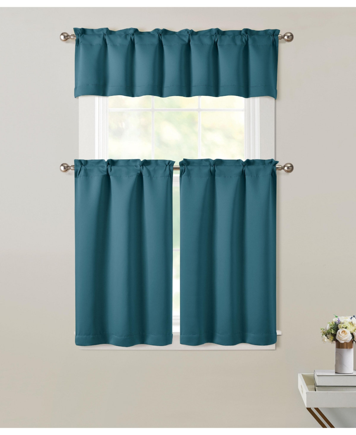 Click here for Kate Aurora 3 Piece Room Darkening Rod Pocket Cafe... prices
