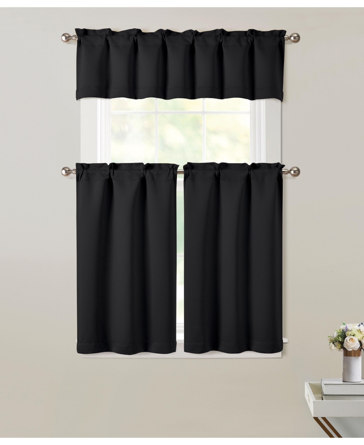 Click here for Kate Aurora 3 Piece Room Darkening Rod Pocket Cafe... prices