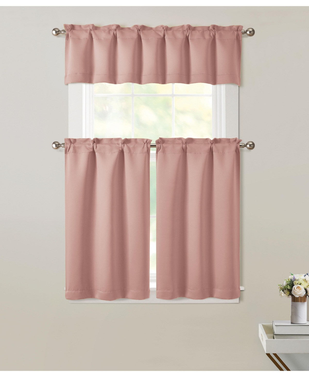 Click here for Kate Aurora 3 Piece Room Darkening Rod Pocket Cafe... prices