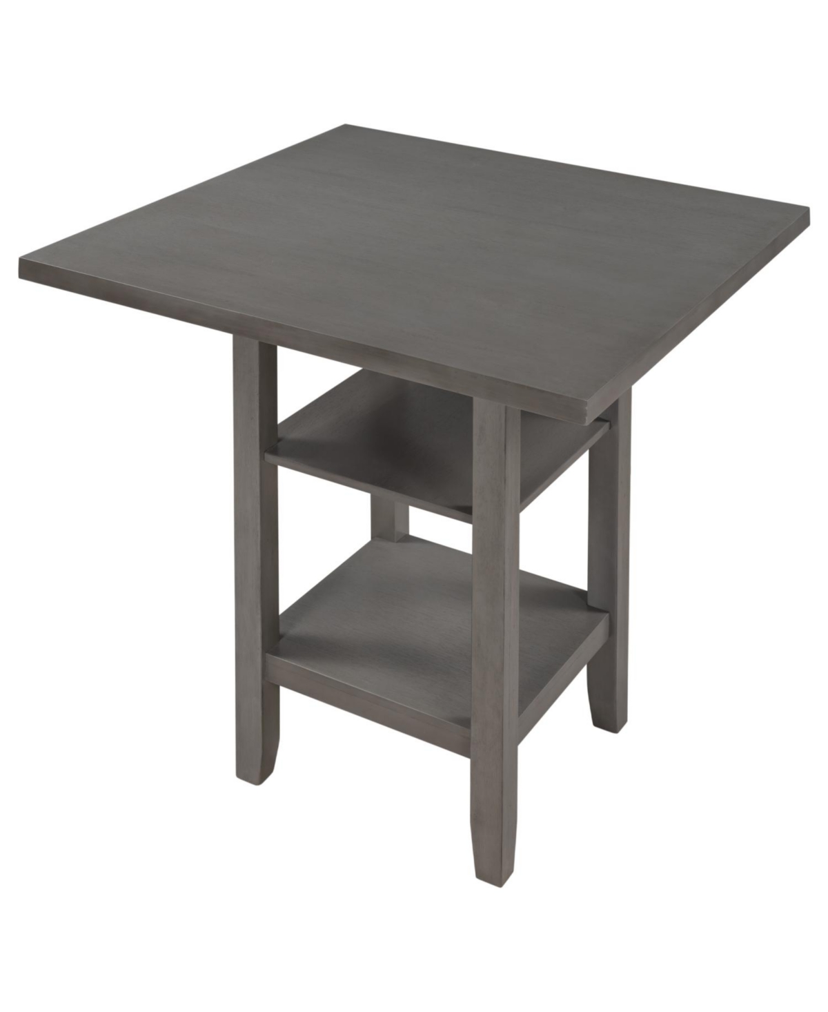 Click here for Modern Square Dining Table with 2-Tier Storage - G... prices