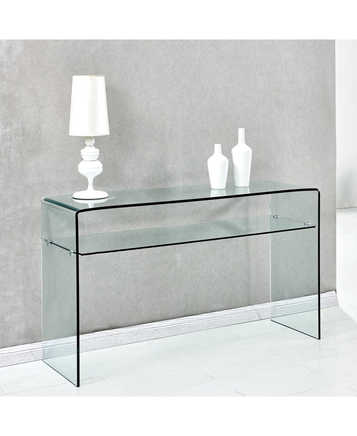 Click here for Streamdale Glass Console Table  Transparent Temper... prices