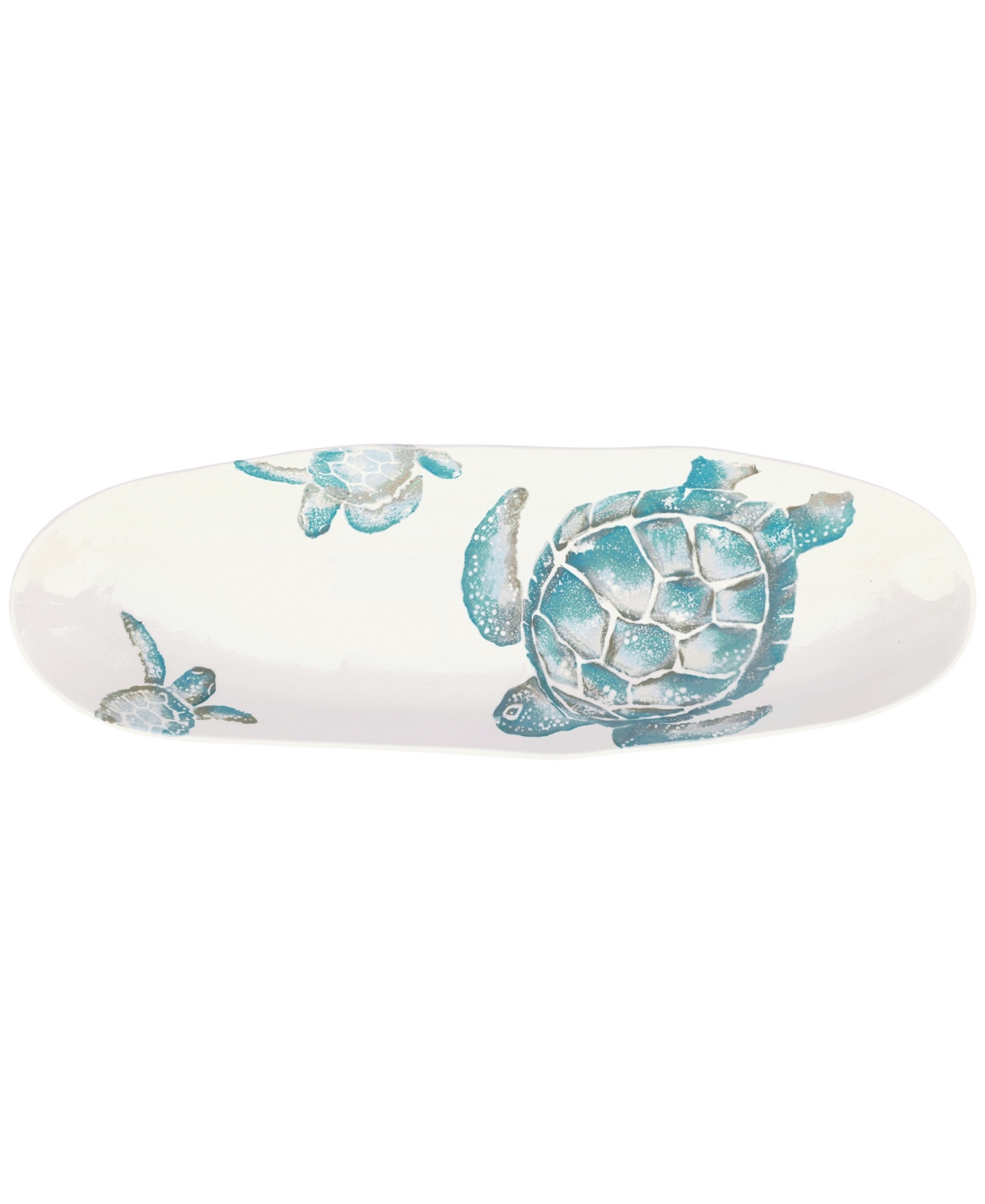 Click here for Vietri Tartaruga Long Oval Platter - Aqua prices