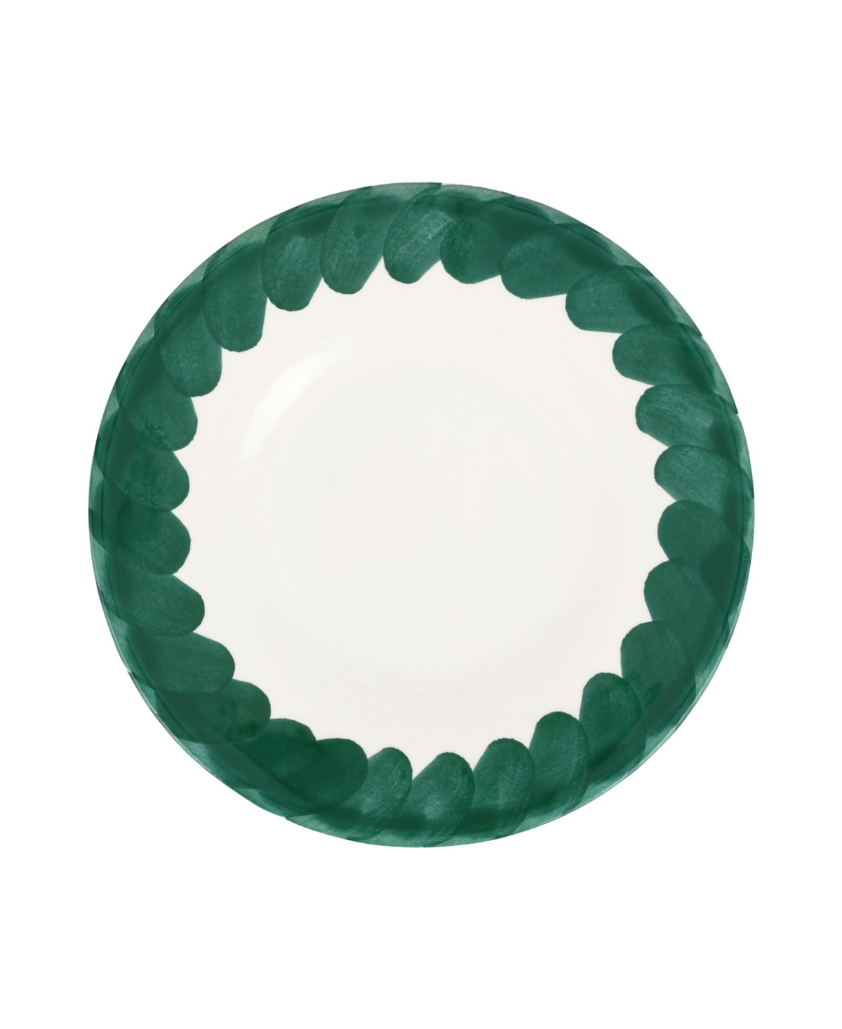 Vietri Lisbon Green Brushstroke Salad Plate