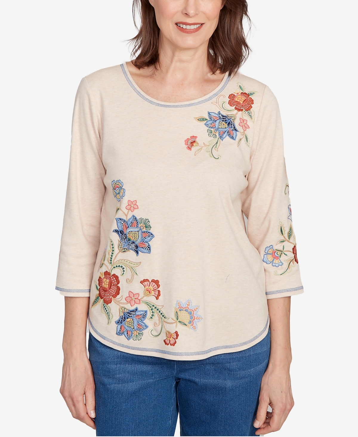 Click here for Alfred Dunner Petite El Paso Asymmetrical Floral E... prices