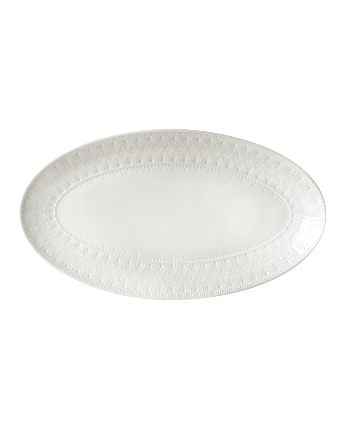 Click here for Euro Ceramica Fez Oval Platter - White prices