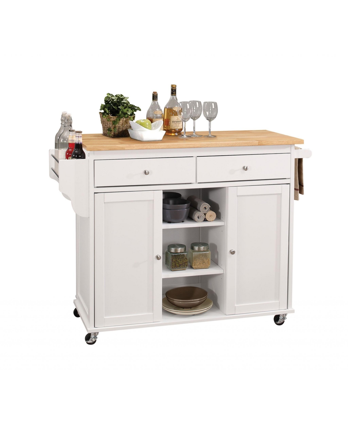 Click here for Modern Kitchen Island with Storage Shelves and Dra... prices