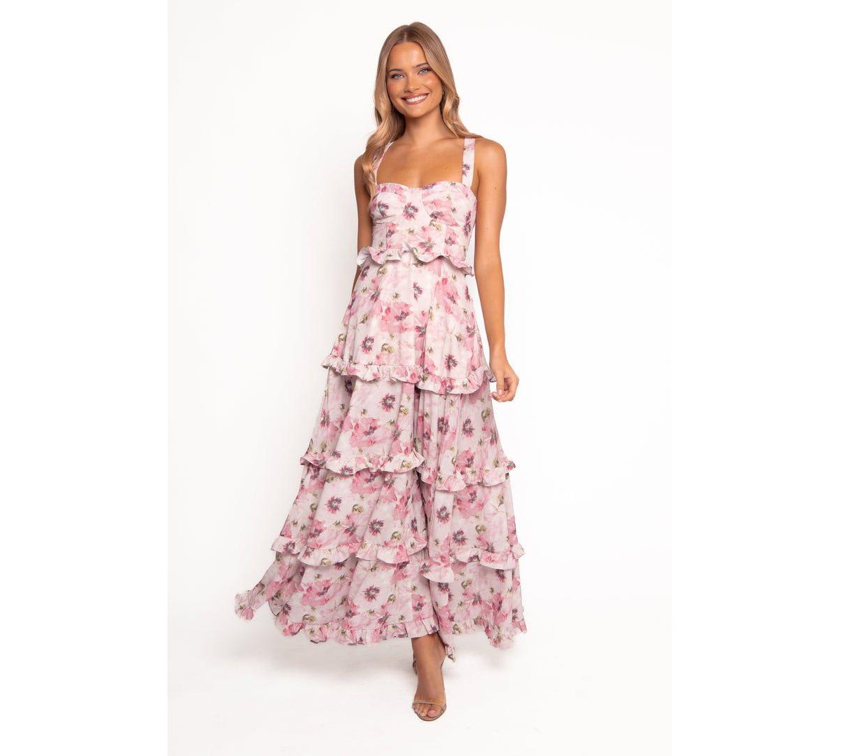 Petal and Pup Womens Lillee Tiered Maxi Dress - Pink bloom