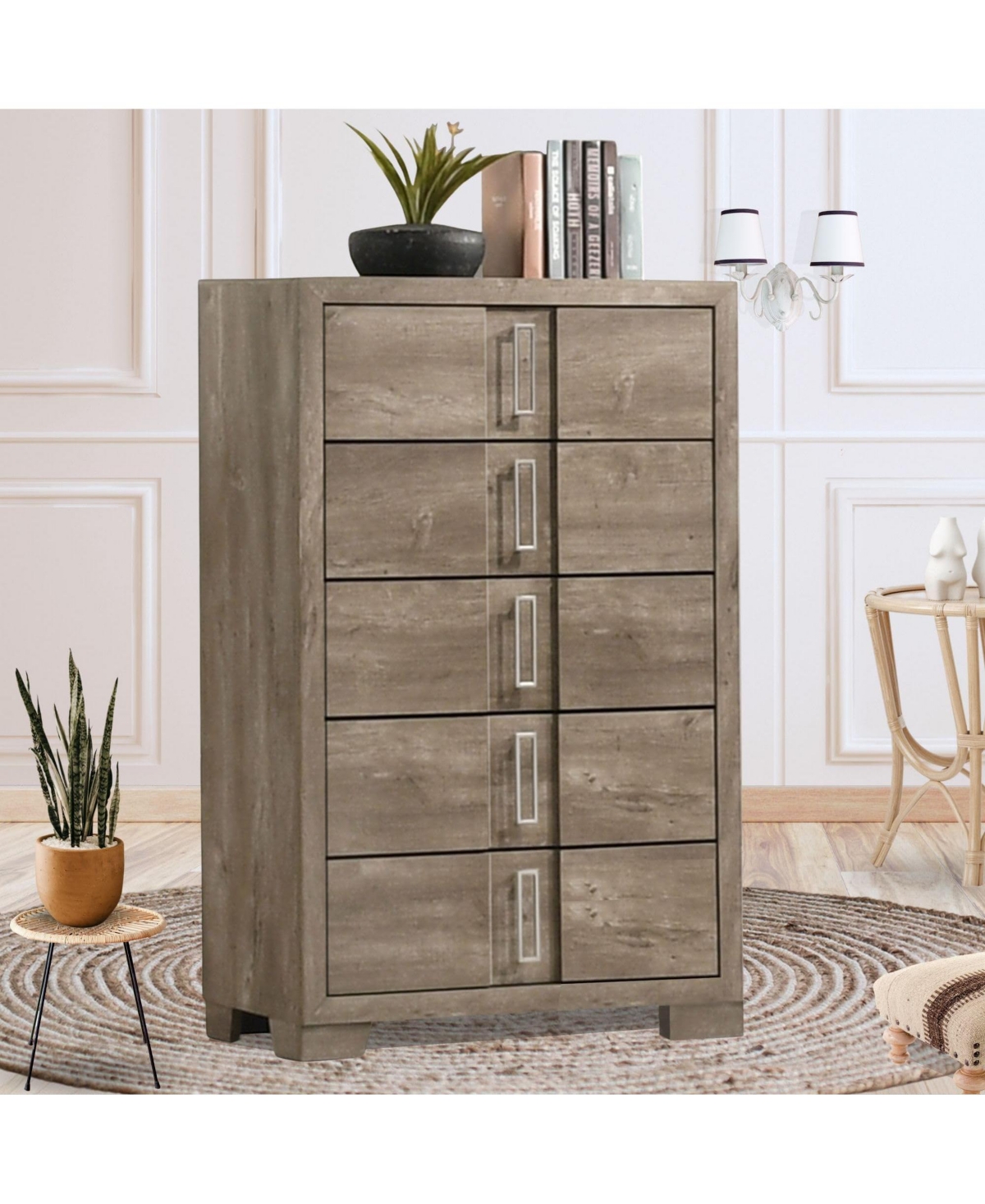 Click here for Kings Brand Furniture Dawson 5-Drawer Wooden Chest... prices