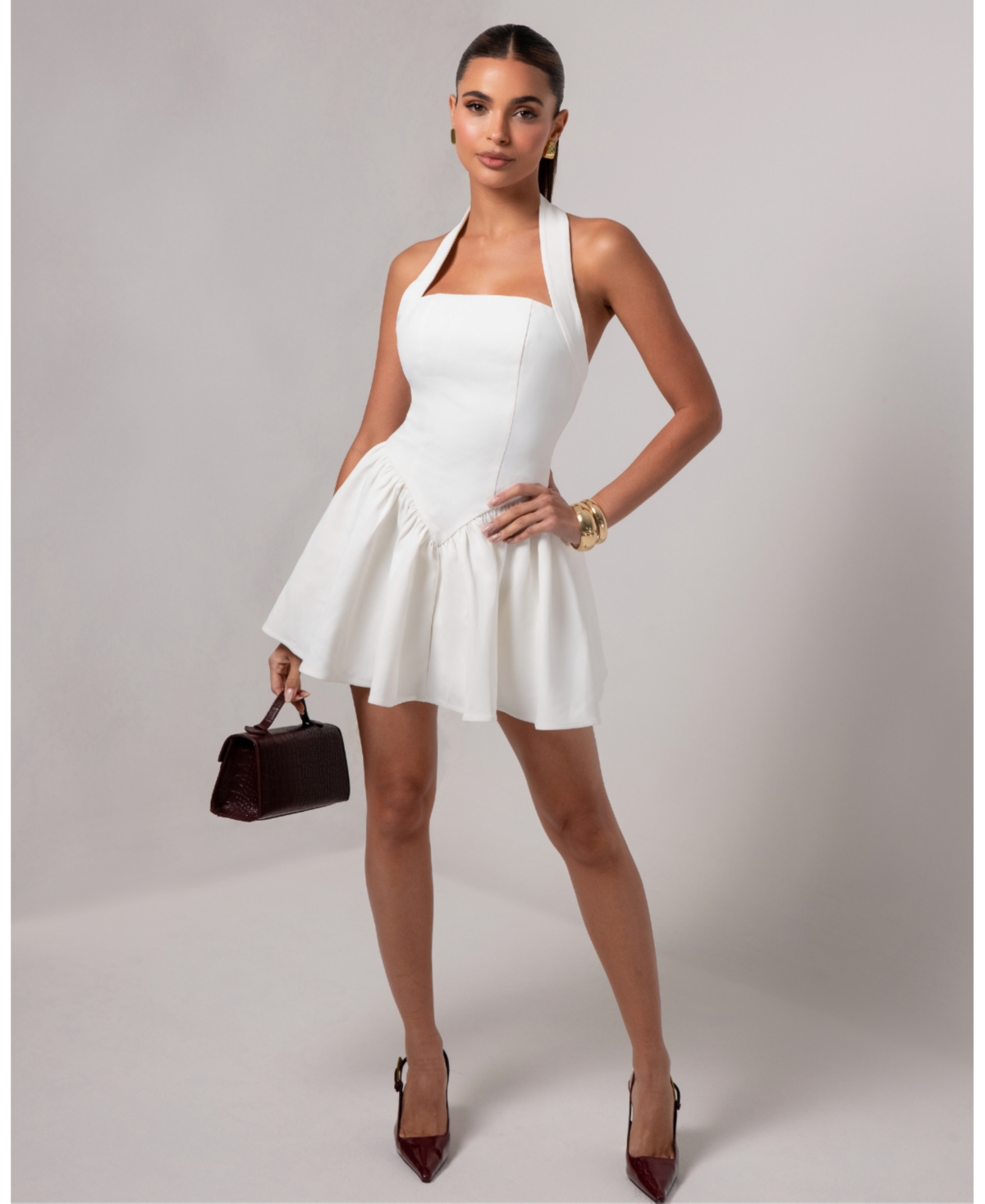 Click here for Heiress Beverly Hills Womens Halter Contour A-Line... prices