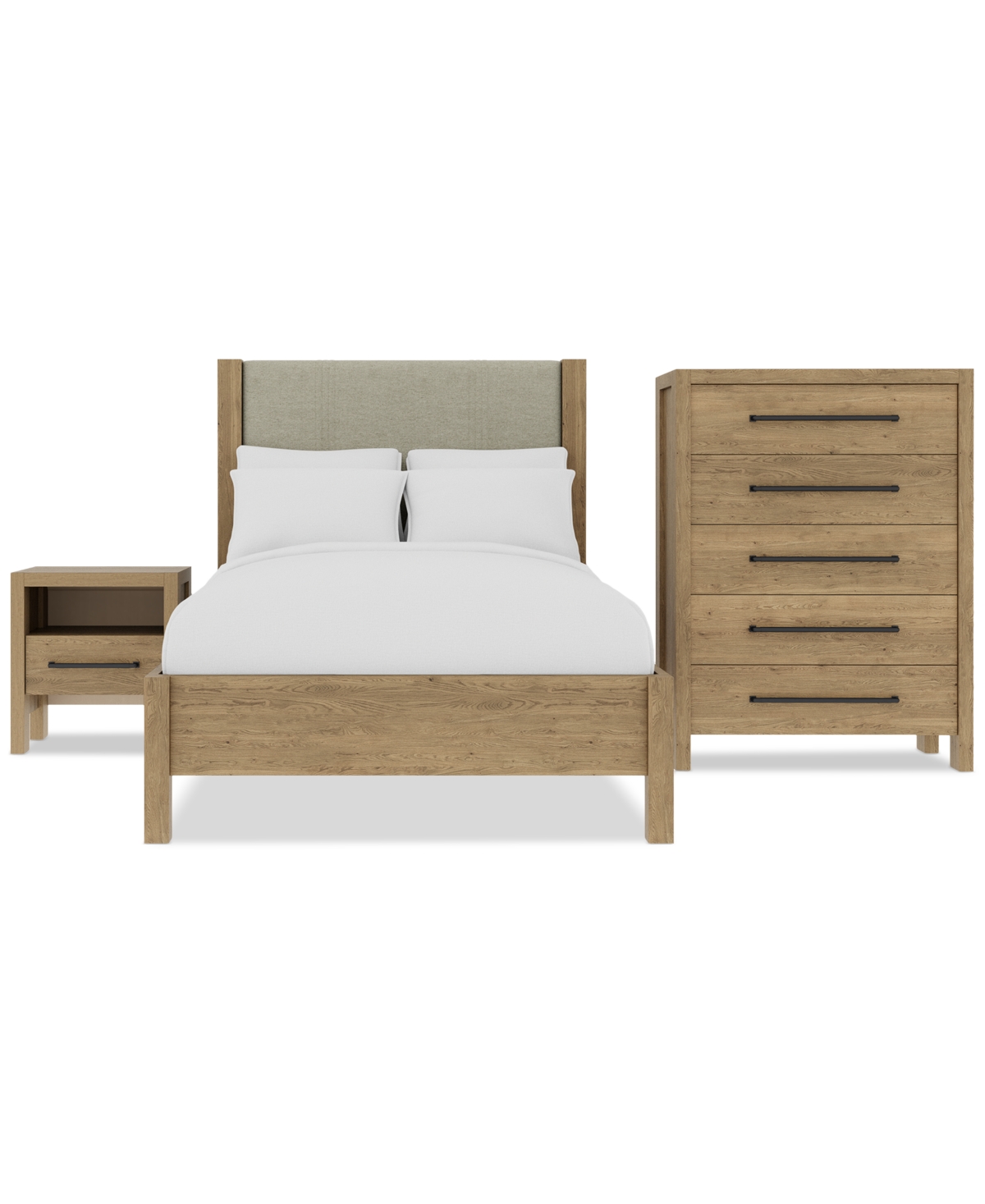 Click here for Davie 3-Pc. Full Set (Upholstered Bed  Chest & 1-D... prices