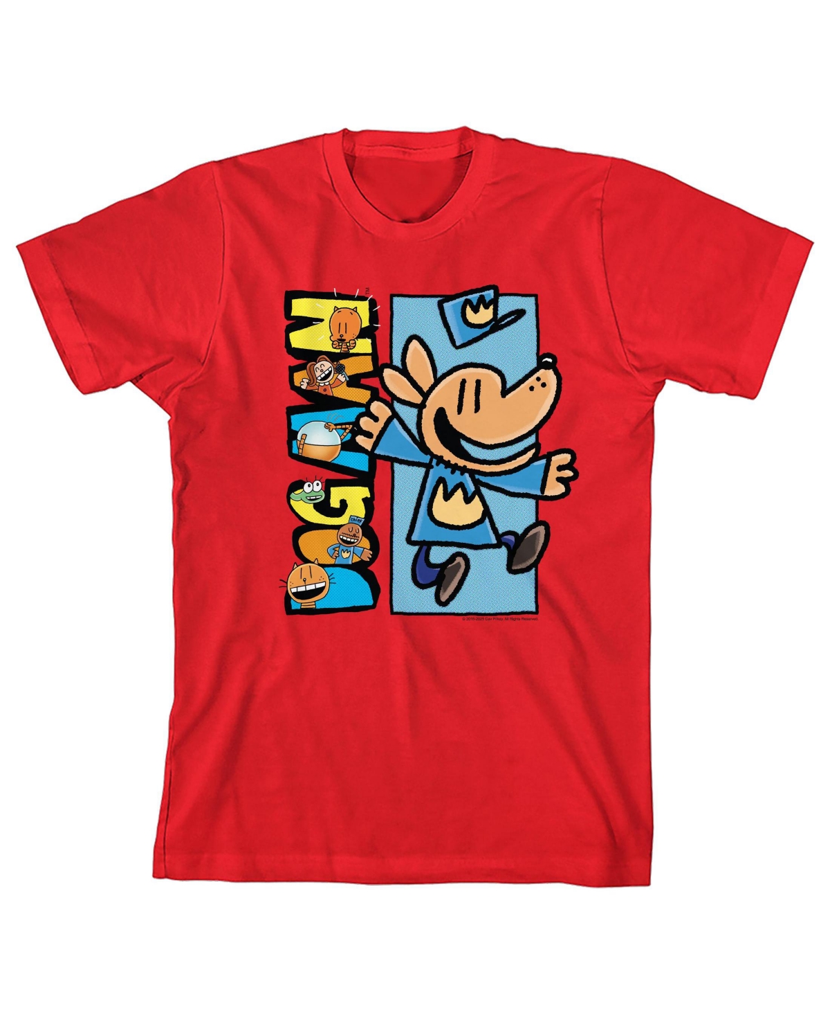 Click here for Dog Man Boys Characters Inside Logo Youth Red Crew... prices