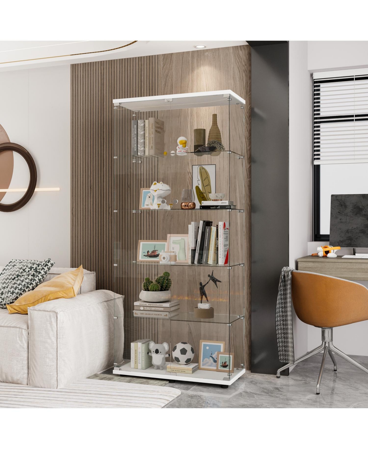 Click here for Glass Display Cabinet with 5 Shelves Double Door... prices