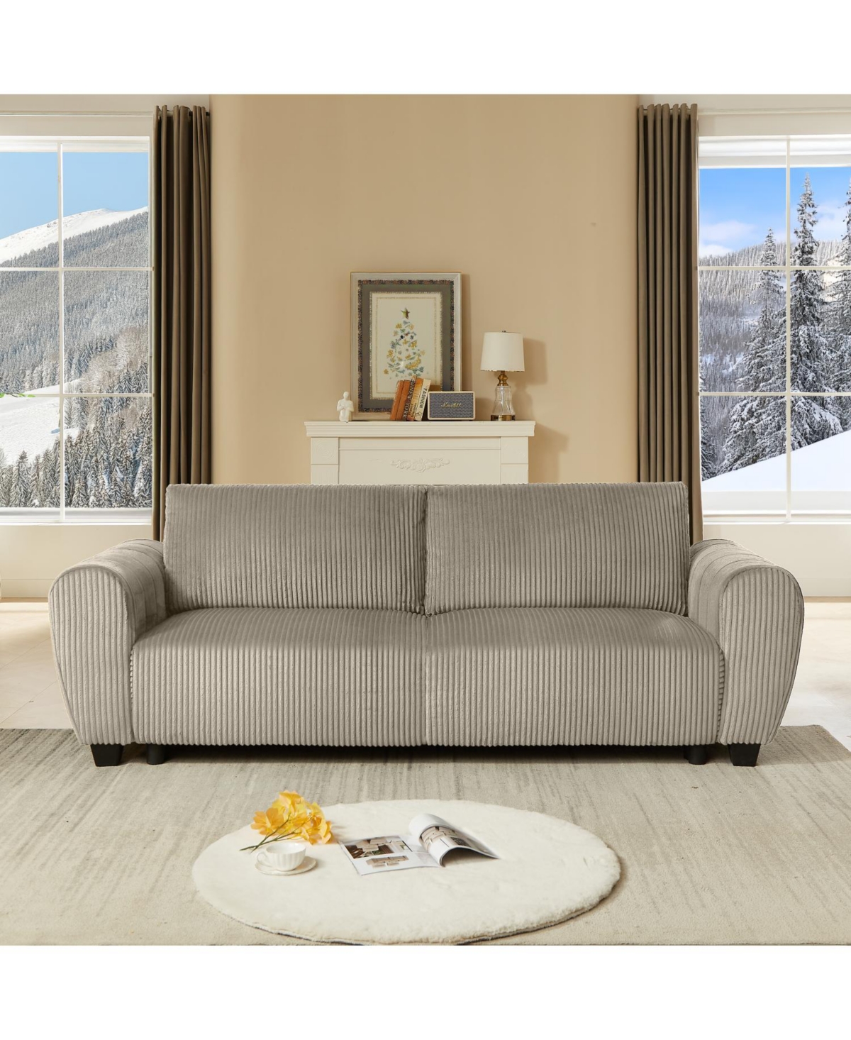Click here for Streamdale Corduroy Sleeper Sofa Couch with Storag... prices