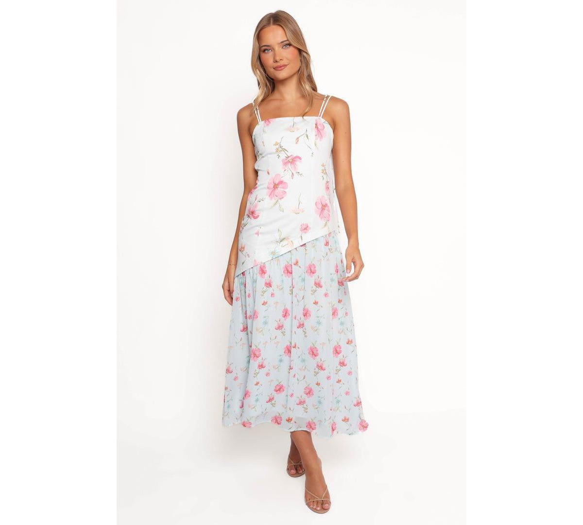 Click here for Petal and Pup Womens Renata Maxi Dress - Blue flor... prices