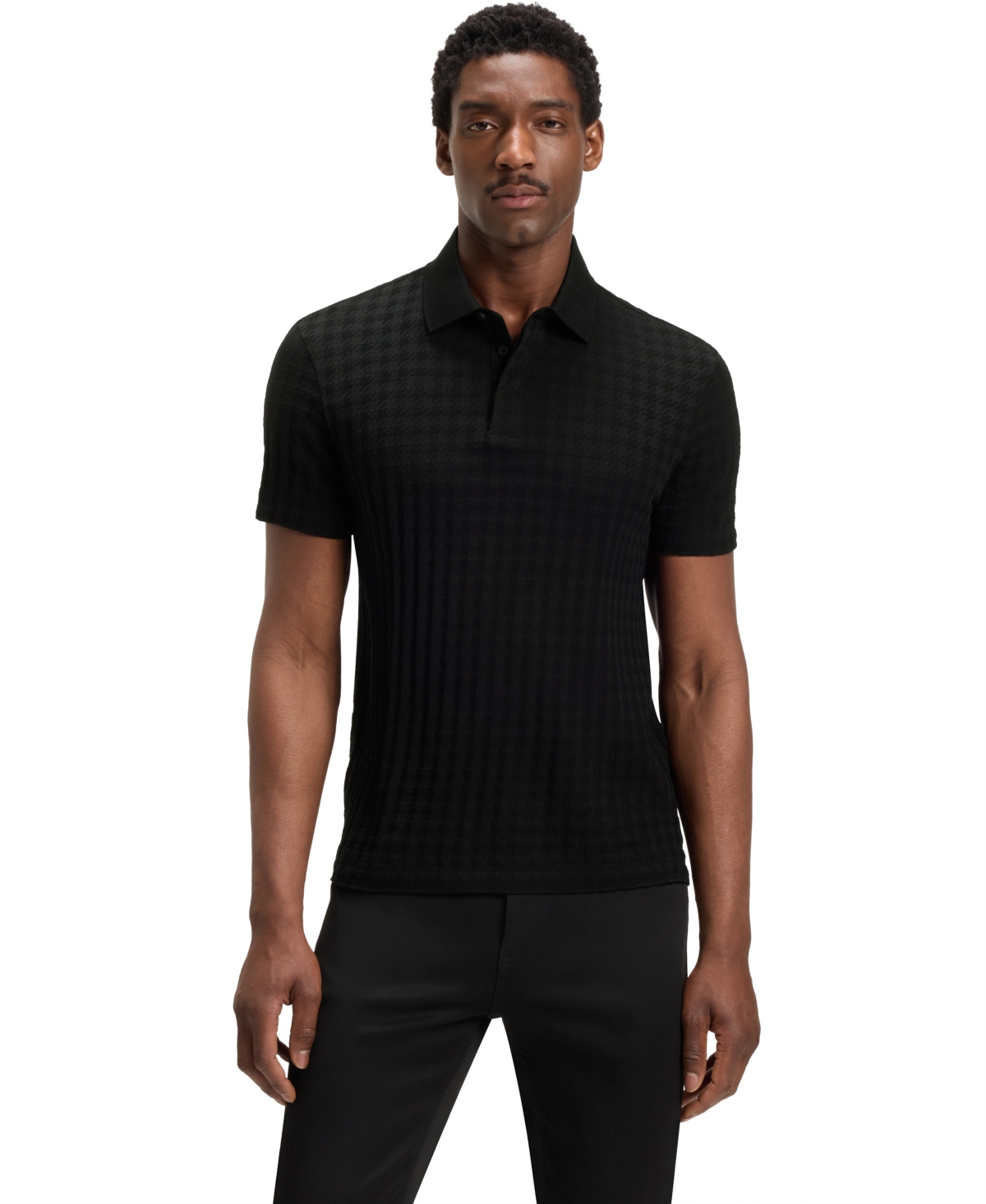 Click here for Porsche x Boss Mercerized Cotton Houndstooth Polo... prices