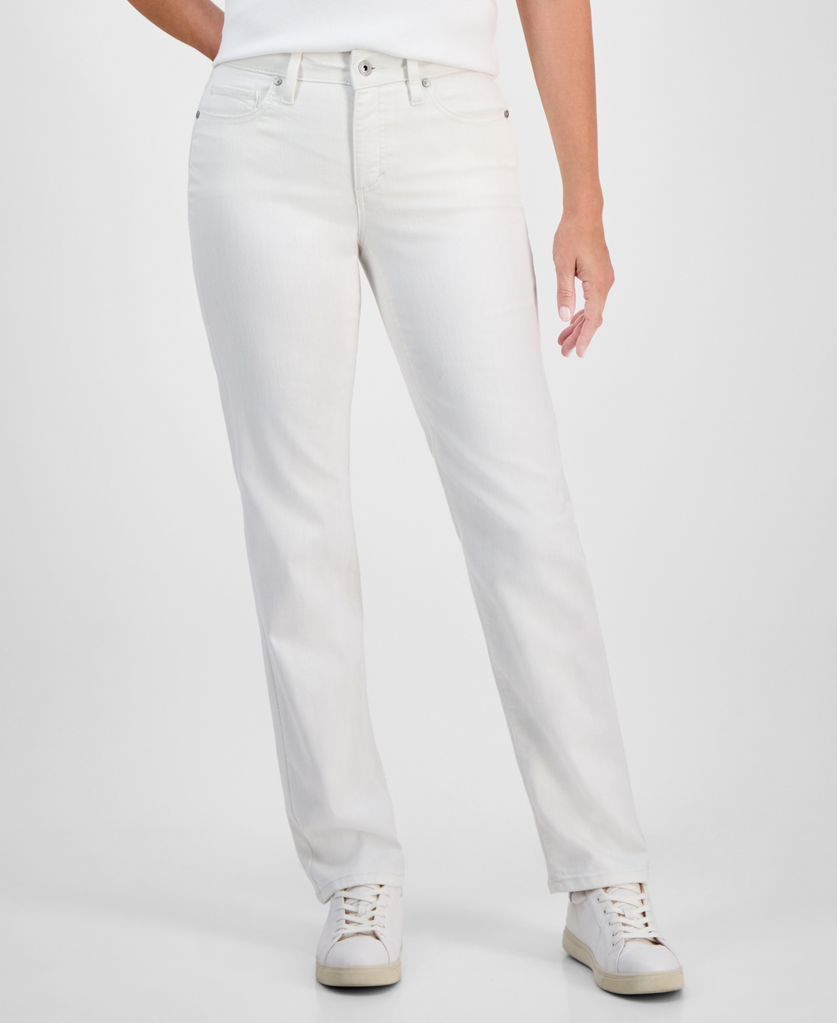 Click here for Style & Co Womens Mid-Rise Straight-Leg Denim Jean... prices