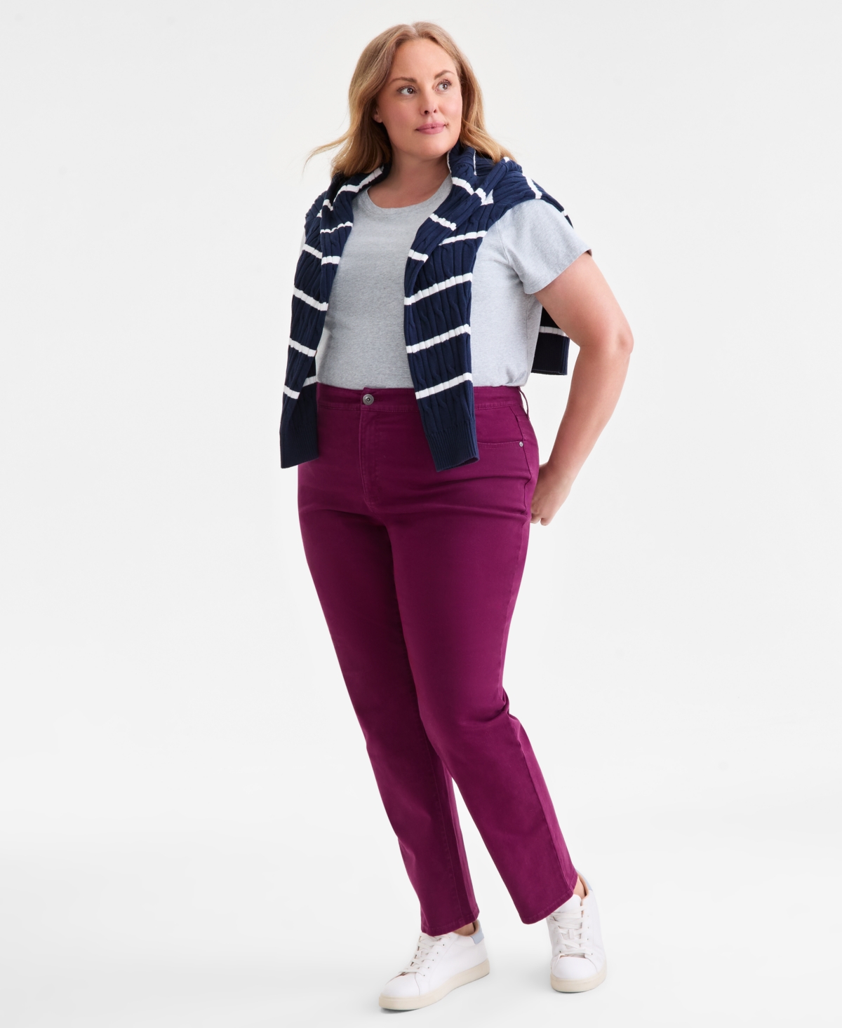 Click here for Style & Co Plus Size High-Rise Straight-Leg Pants... prices