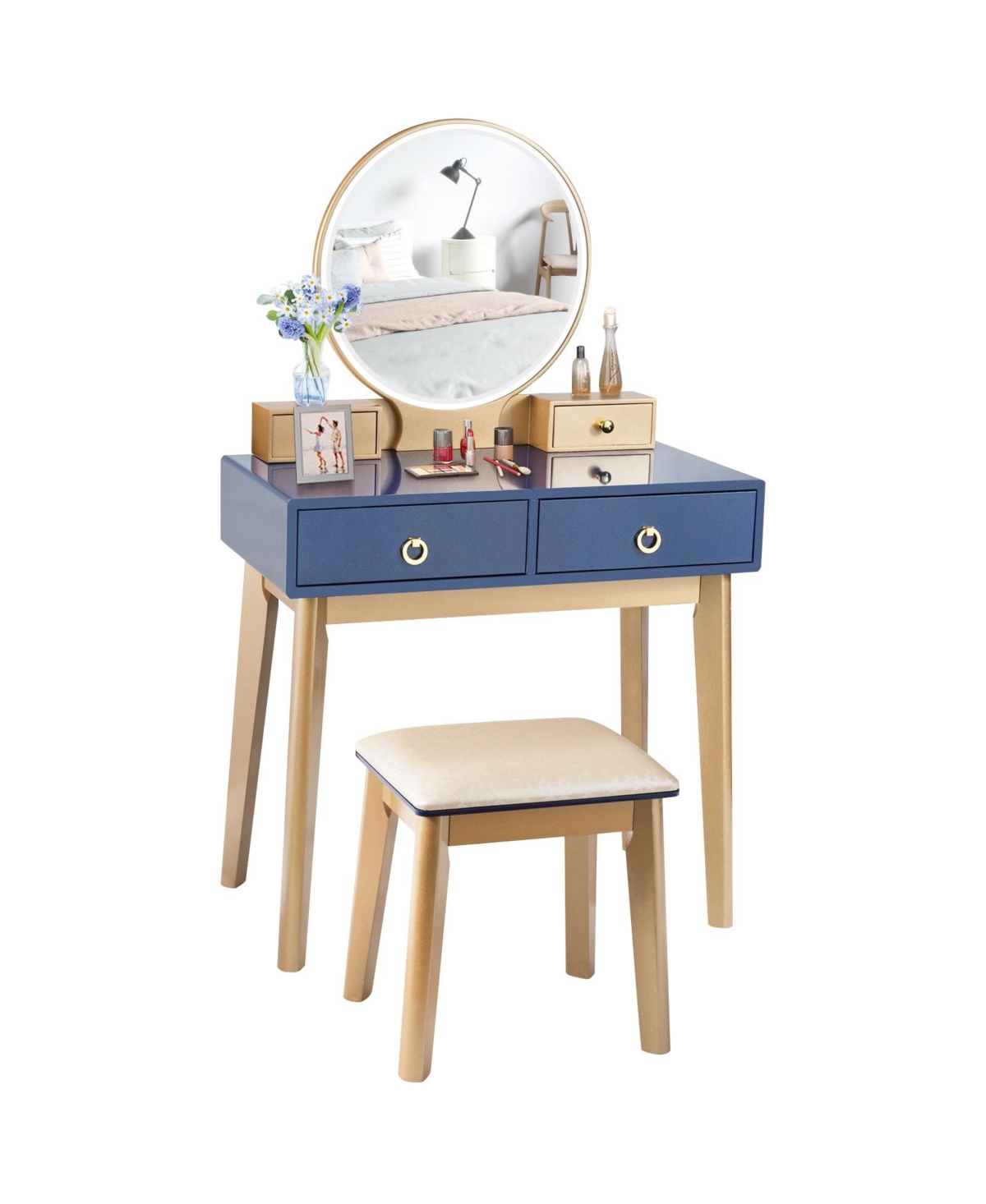 Click here for Makeup Vanity Table Set with Touch Screen Dimming... prices