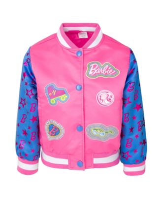 Barbie Little Girls Varsity Bomber Jacket - Macy's