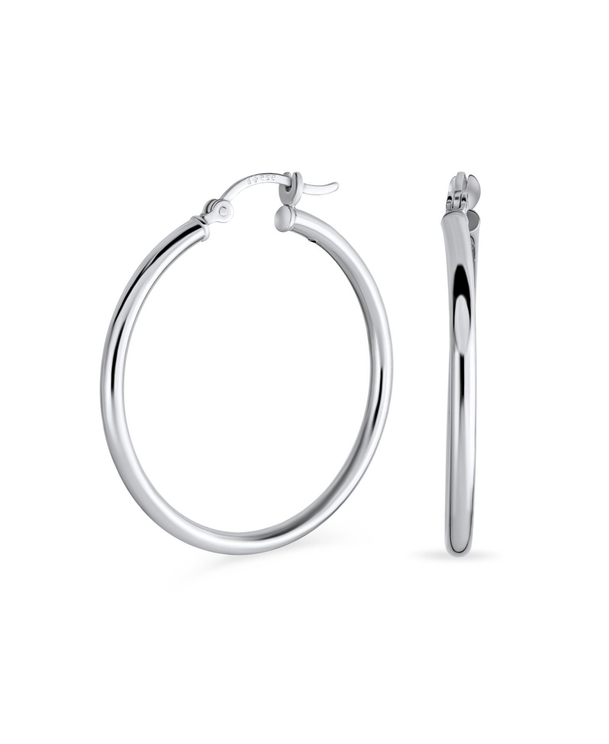 Click here for Bling Jewelry Minimalist Round Tube Hoop Huggie Ea... prices