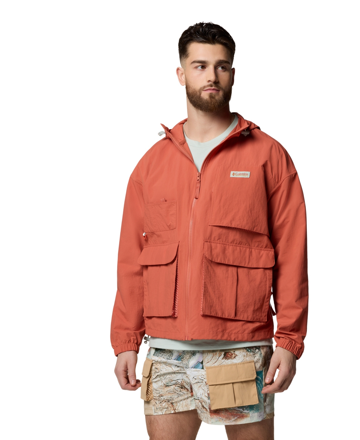 Click here for Columbia Mens Cove Beach Windbreaker - Mars prices