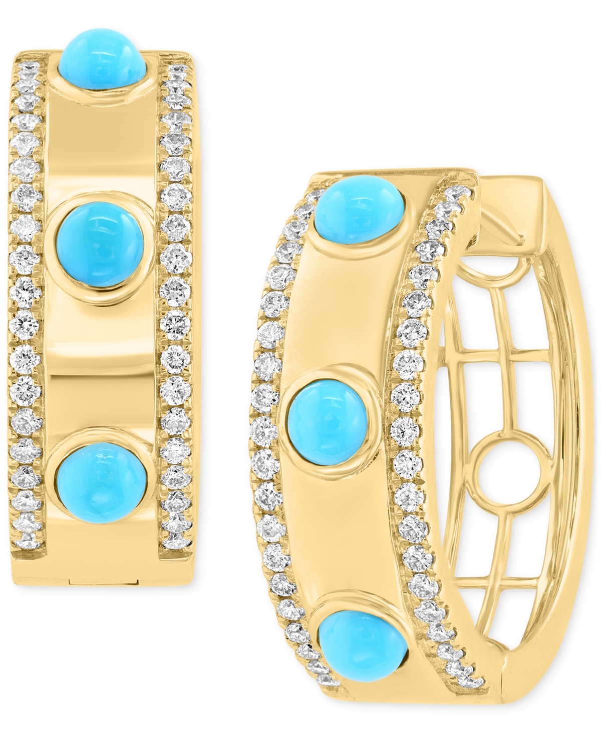 Click here for Effy Turquoise (3mm) & Diamond (3/8 ct. t.w.) Smal... prices