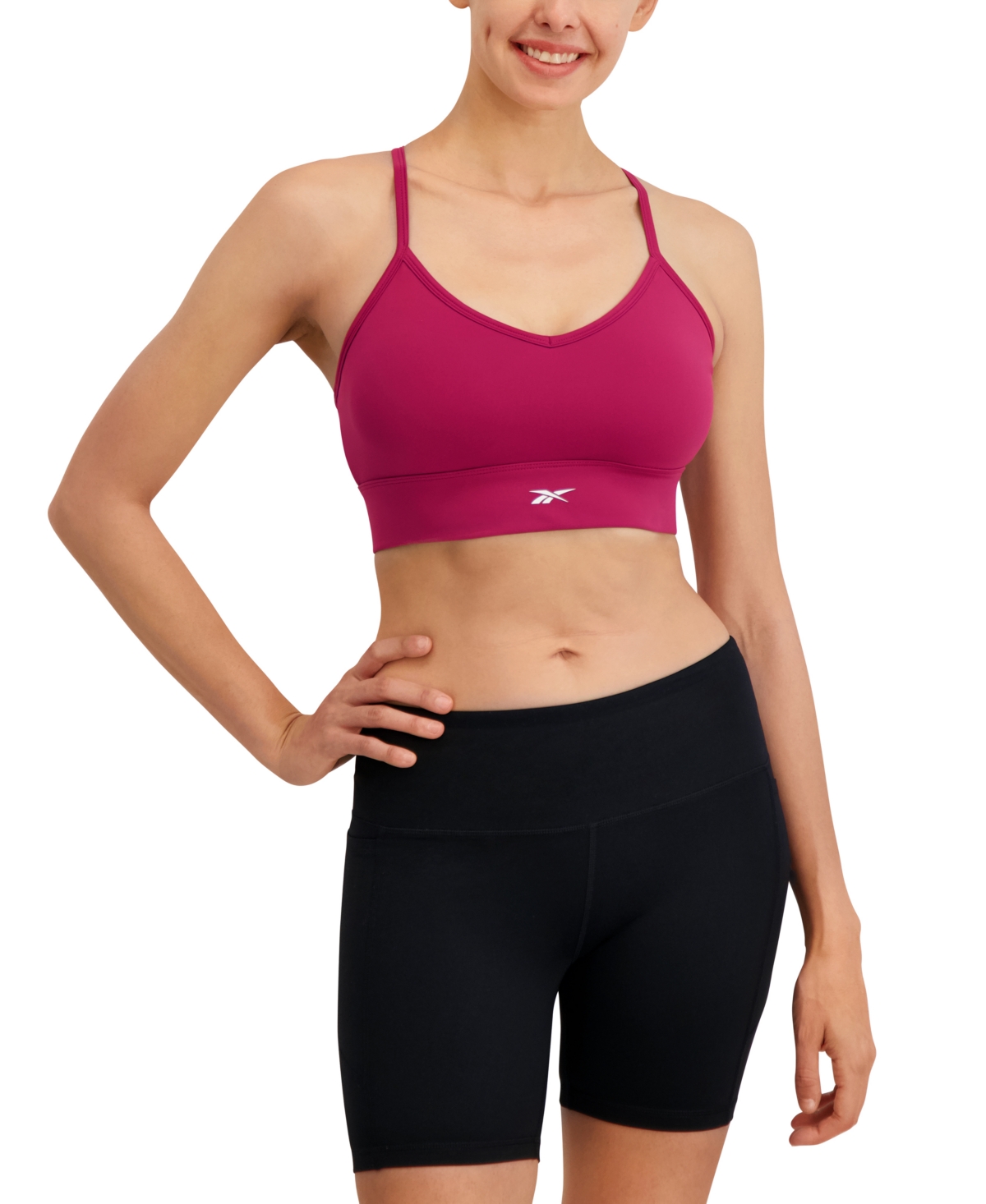 Click here for Reebok Womens Id Train Tri-Back Mid-Impact Sports... prices