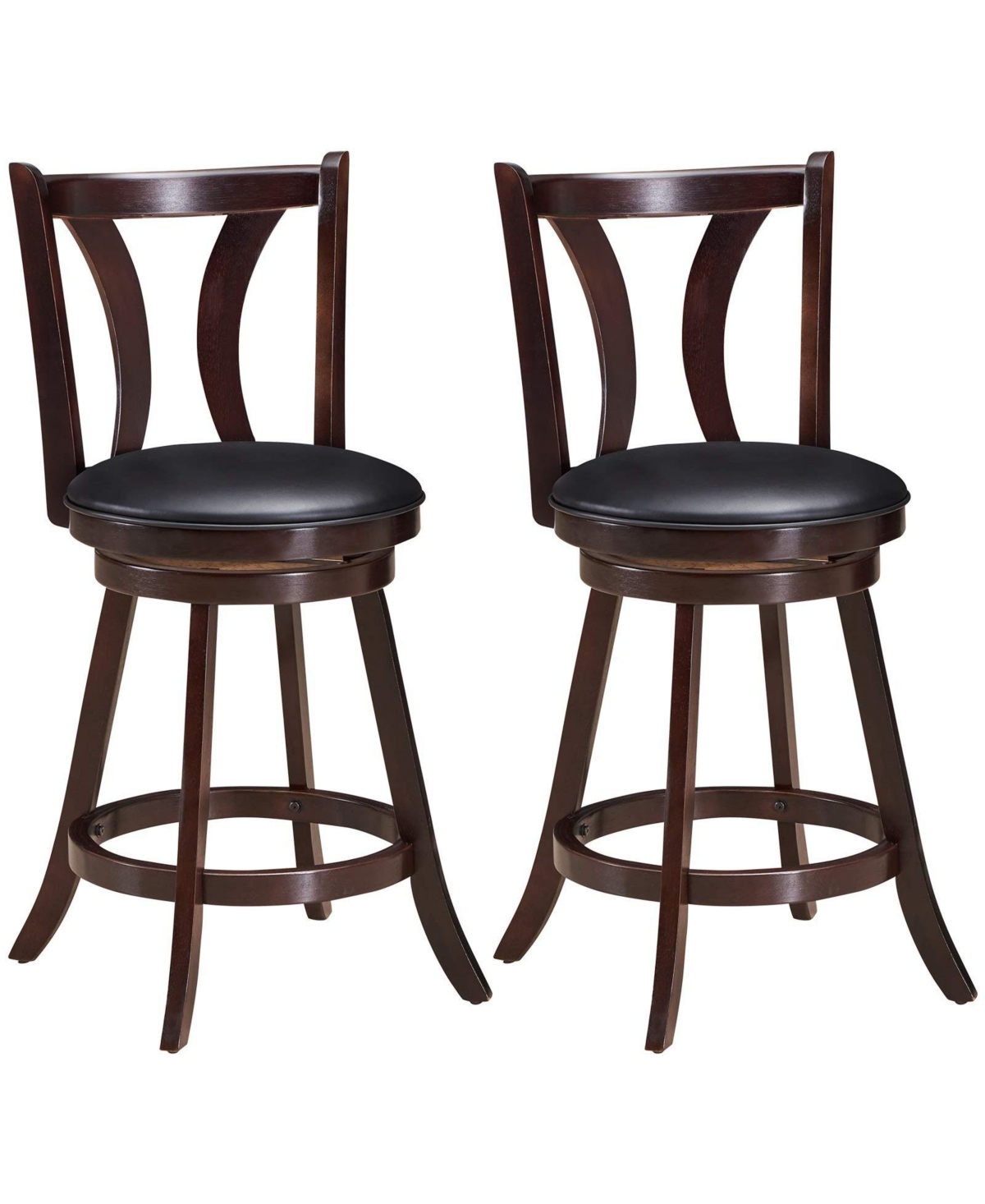 Click here for Sugift 24 Inch Set of 2 Swivel Bar Stools Bar Heig... prices