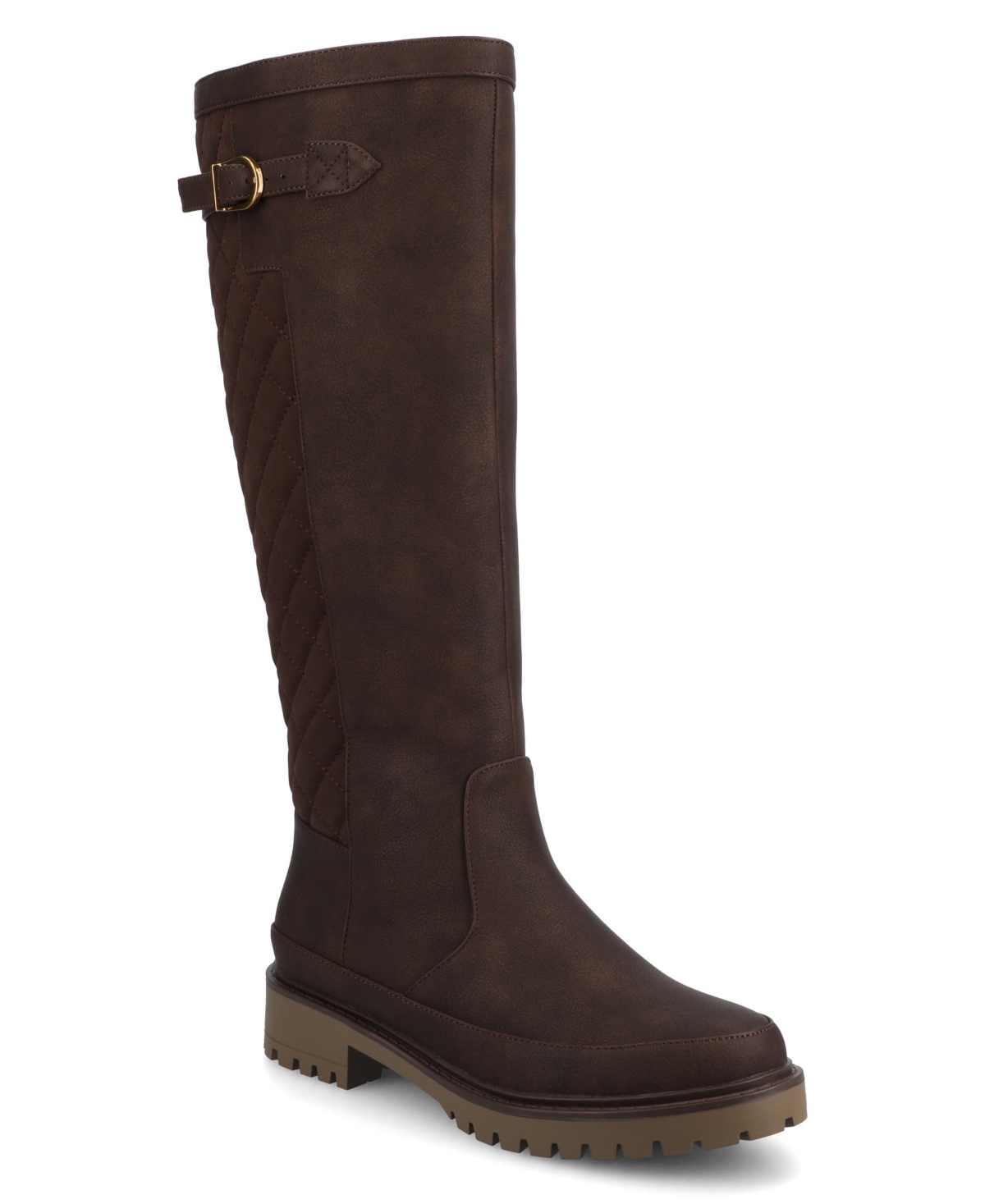 Journee Collection Womens Zemmie Round Toe Casual Boots - Vintage Chocolate