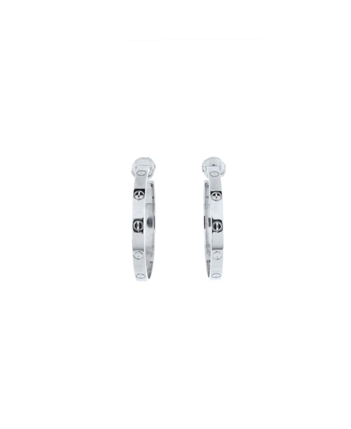 Click here for Pre-Owned Cartier Large Love Hoop Earrings 18K Whi... prices
