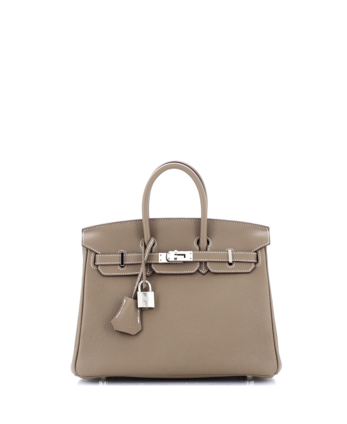 Click here for Pre-Owned Hermes Birkin 25 Handbag Grey Togo with... prices
