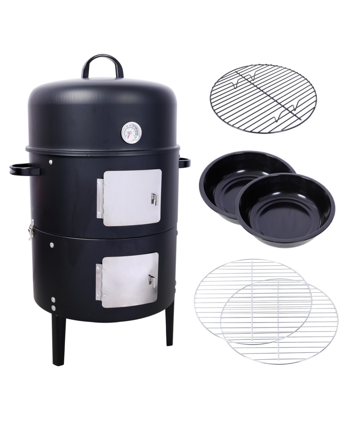 Click here for 17" Steel Charcoal Smoker Bbq Grill - Black -... prices