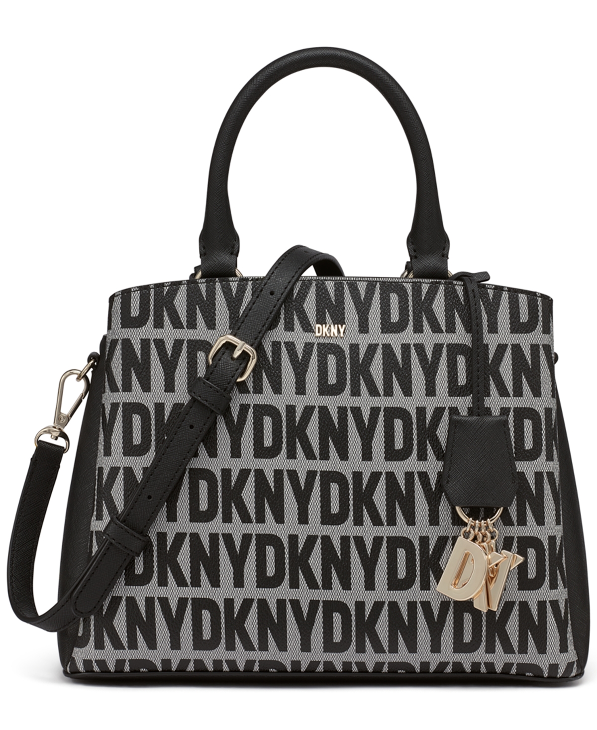 Click here for Dkny Paige Satchel Bag - Black Logo  Black prices