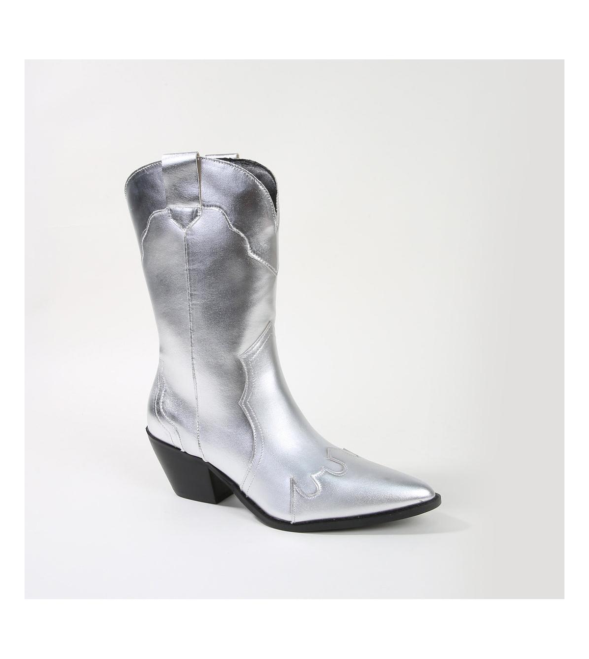 Click here for Kitty Western Mid-Calf Boots - Silver prices