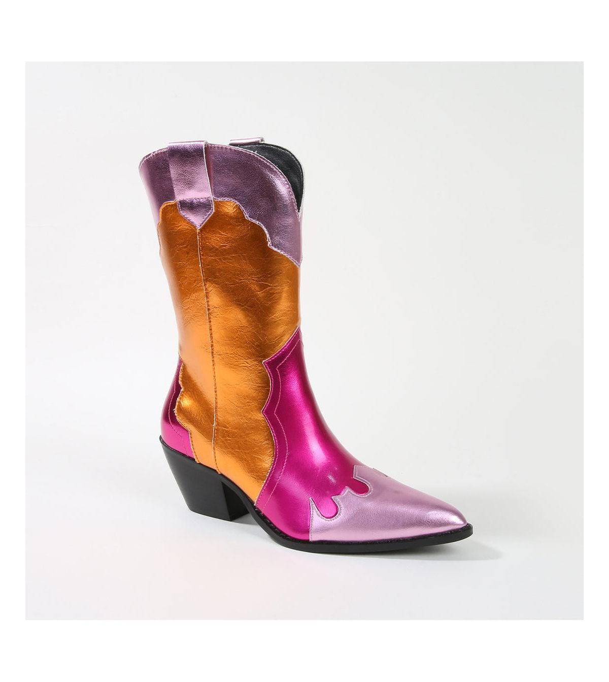 Click here for Kitty Western Mid-Calf Boots - Pink multi prices