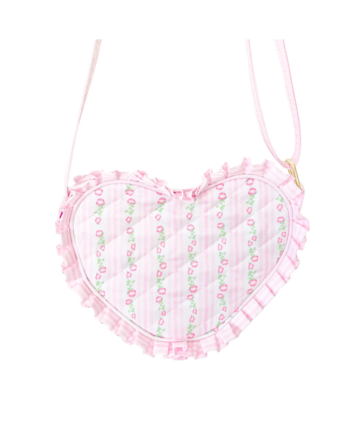 Click here for Bits & Bows Girls Heart Purse in Quilted Floral -... prices