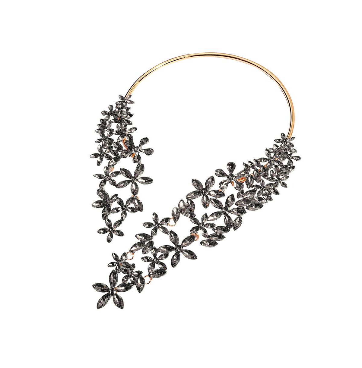 Click here for Sohi Crytstal-Cluster Statement Necklace - Black prices