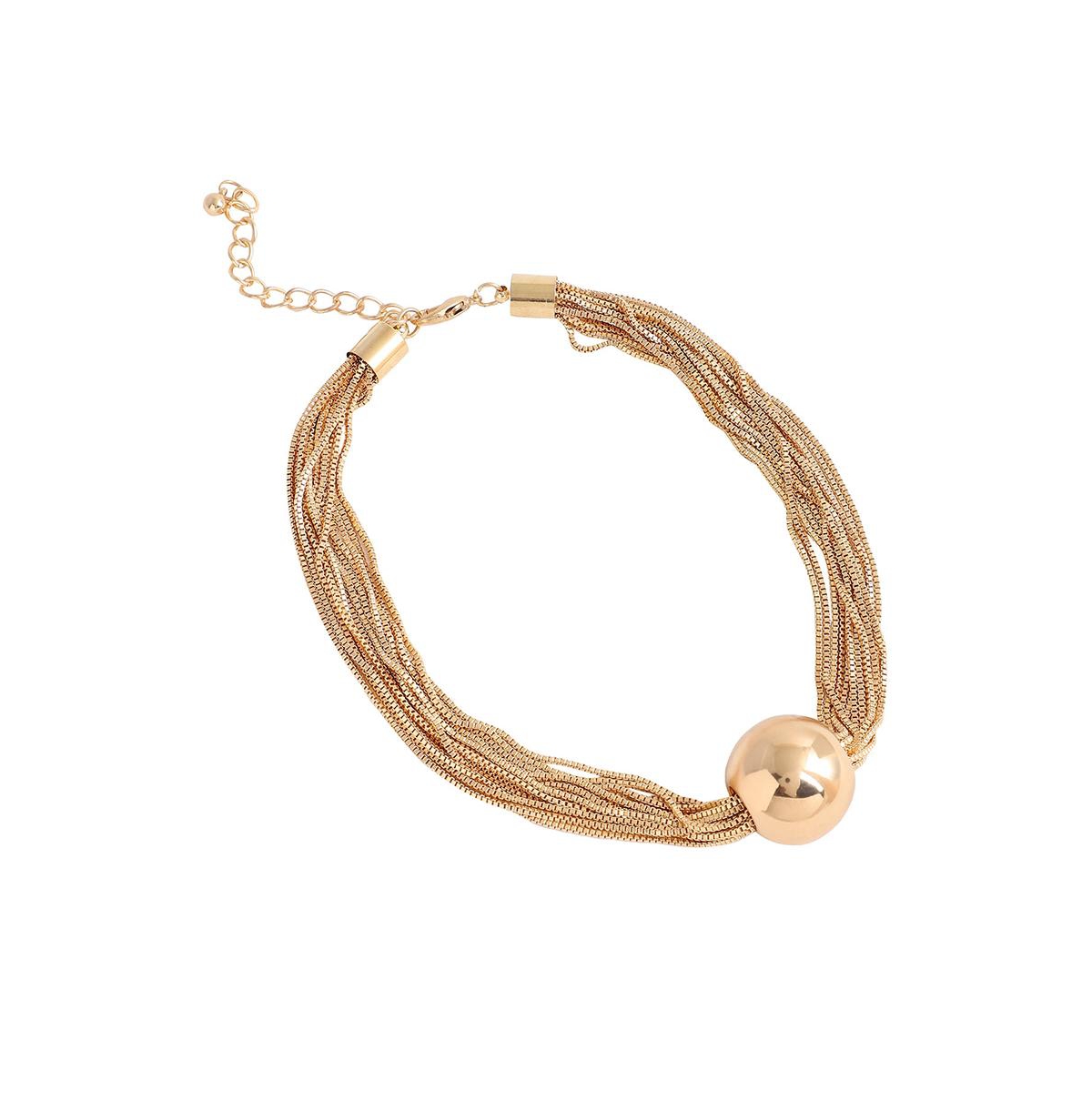 Click here for Sohi Rhinestones Ballchain Necklace - Gold prices