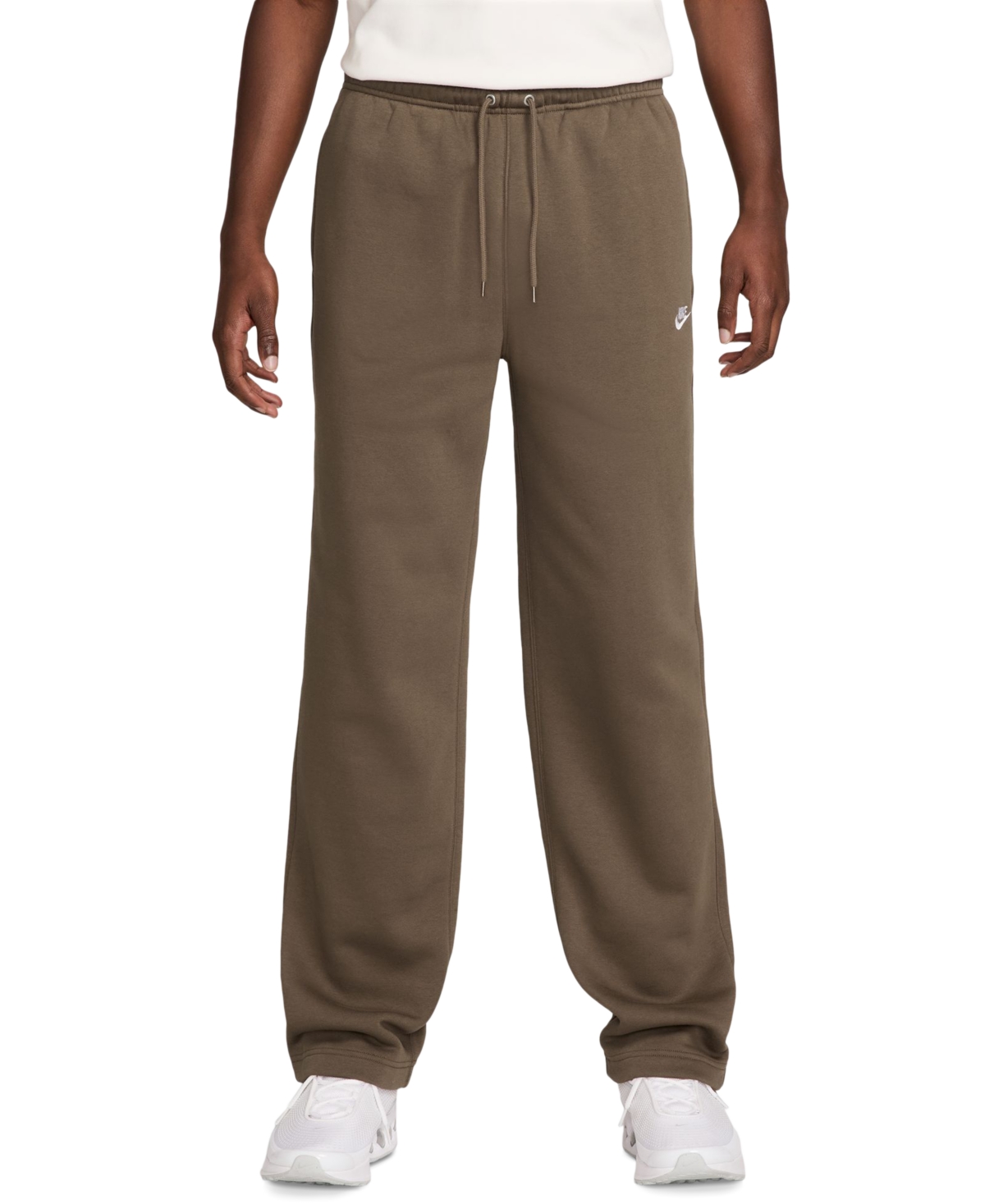 Click here for Nike Mens Club Brushed Fleece Open Hem Pants - Mos... prices