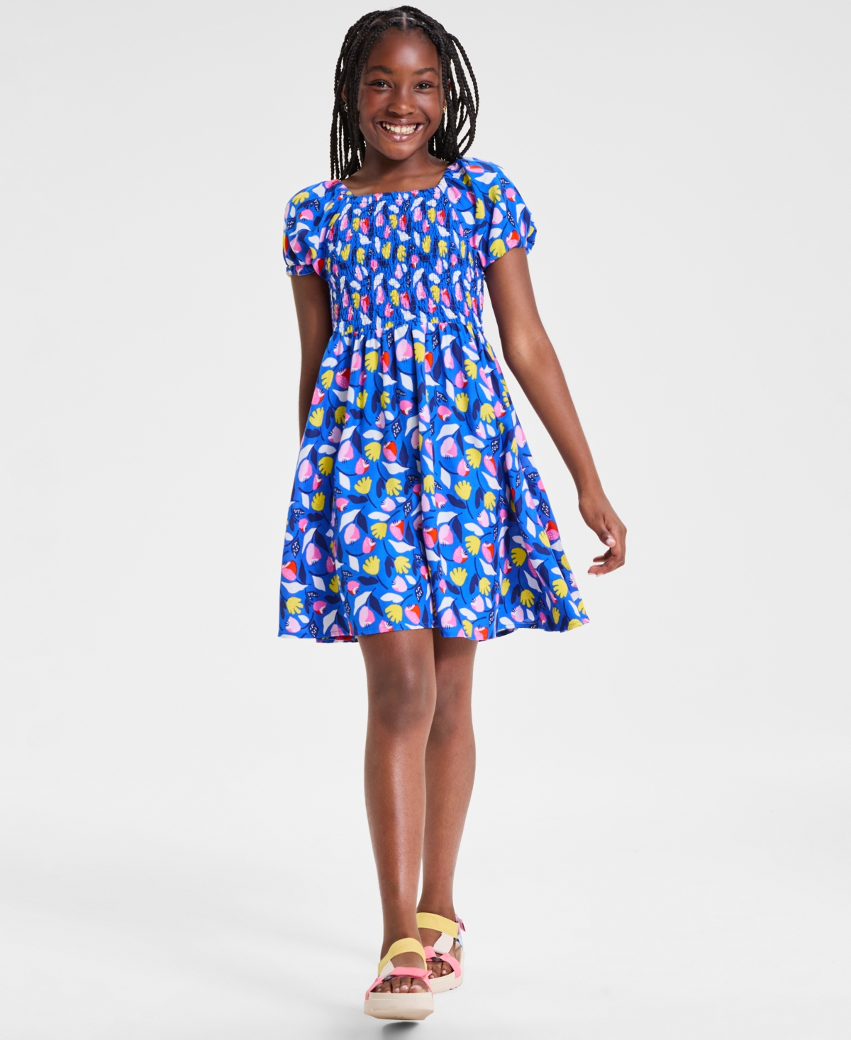 Click here for Epic Threads Little & Big Girls Floral-Print Smock... prices