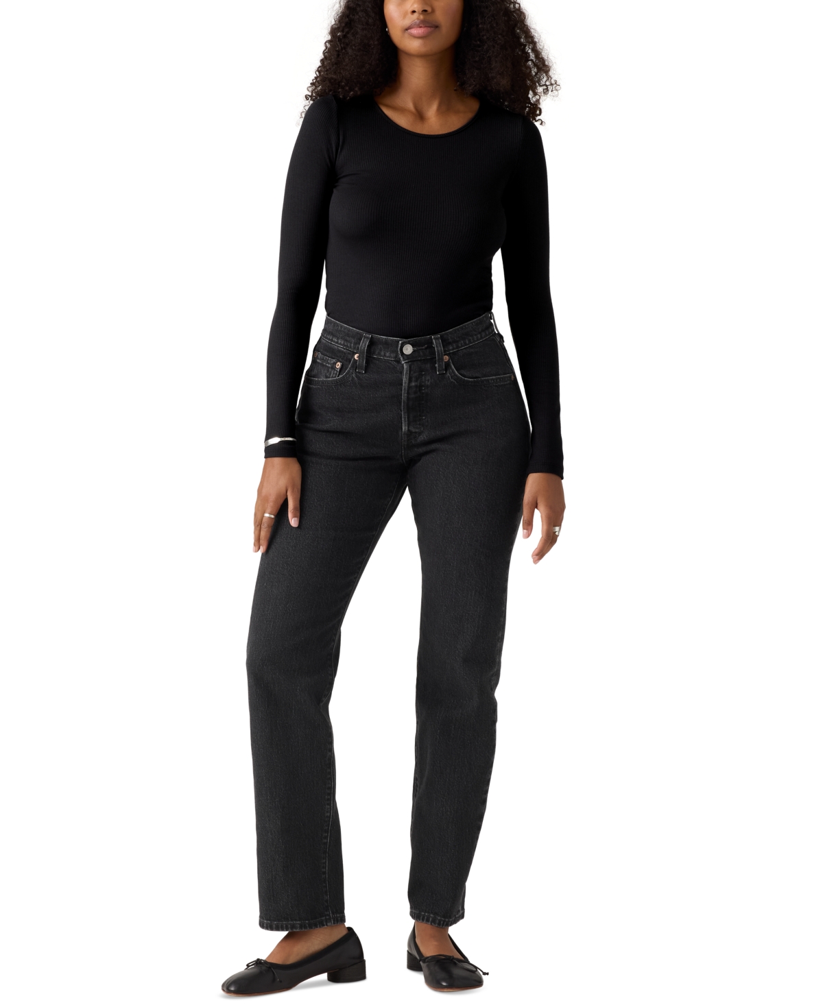 Click here for Levis Womens 501 Curve High-Rise Straight-Leg Jean... prices