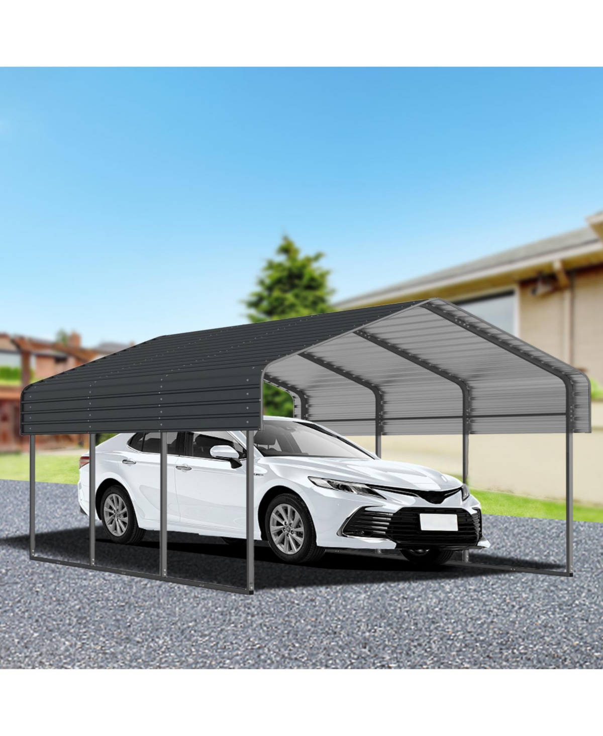 Click here for Heavy-Duty Metal Carport - 10x15 Ft - Outdoor Gara... prices