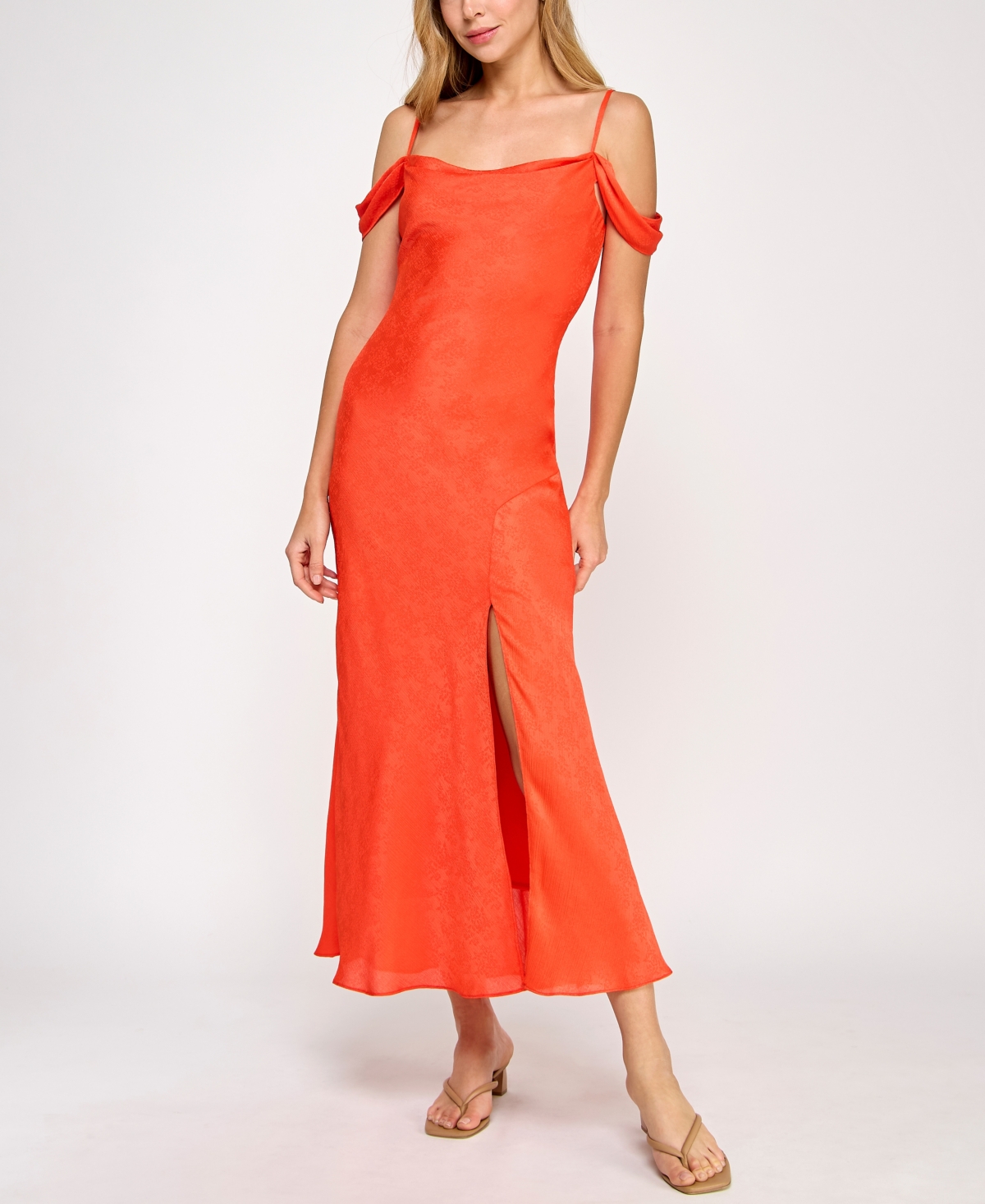 Click here for Bcx Juniors Off-The-Shoulder A-Line Dress - Orange prices