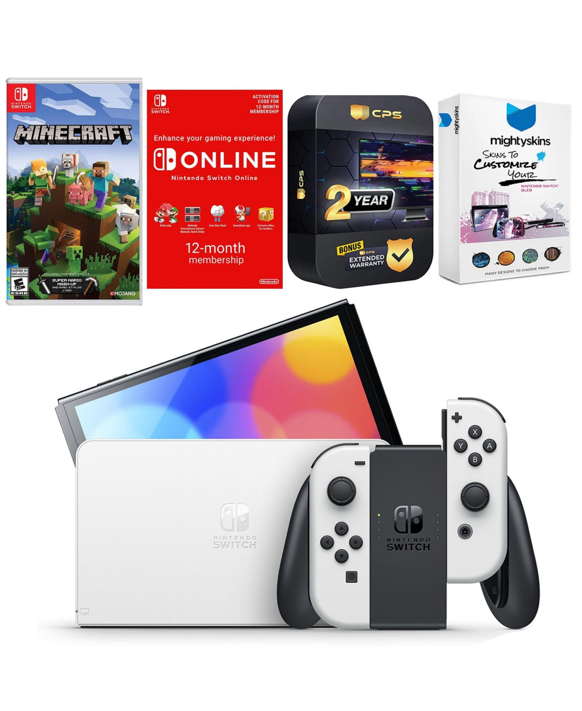 Click here for Nintendo Switch White Oled Console with Minecraft:... prices